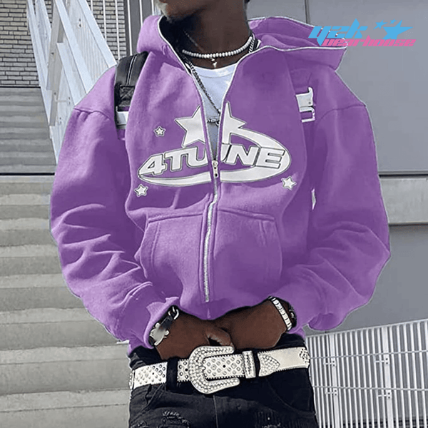 Full Zip 4Tune Violet - Y2K Wearhouse