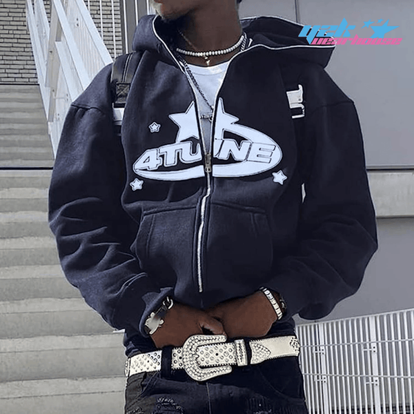 Full Zip 4Tune Bleu Y2K - Y2K Wearhouse